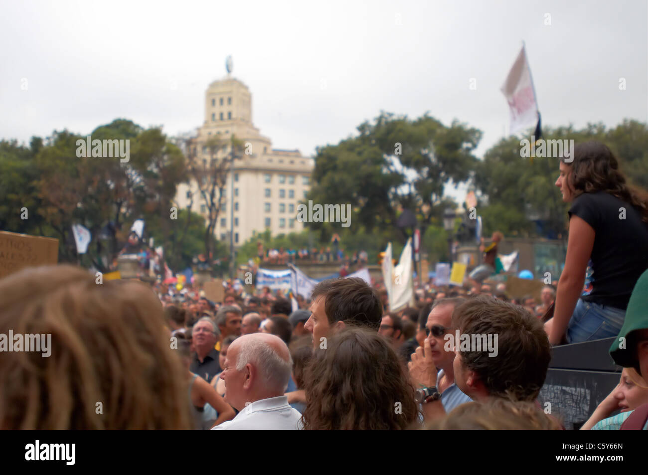 -Spanish Revolution- Demonstration 15M Movement in Barcelona, Spain ...
