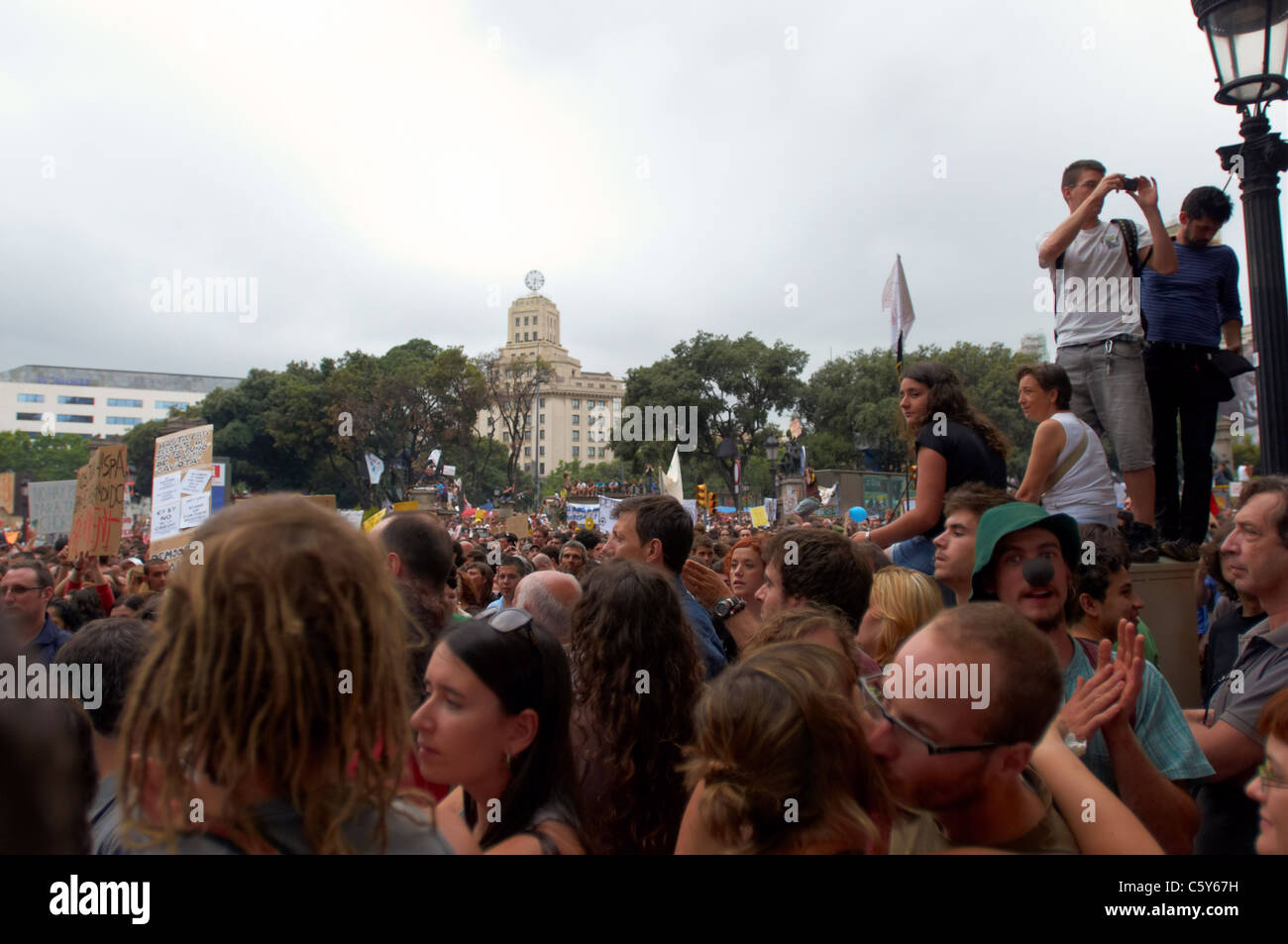 -Spanish Revolution- Demonstration 15M Movement in Barcelona, Spain ...