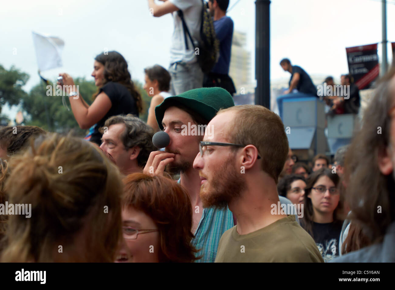 -Spanish Revolution- Demonstration 15M Movement in Barcelona, Spain ...