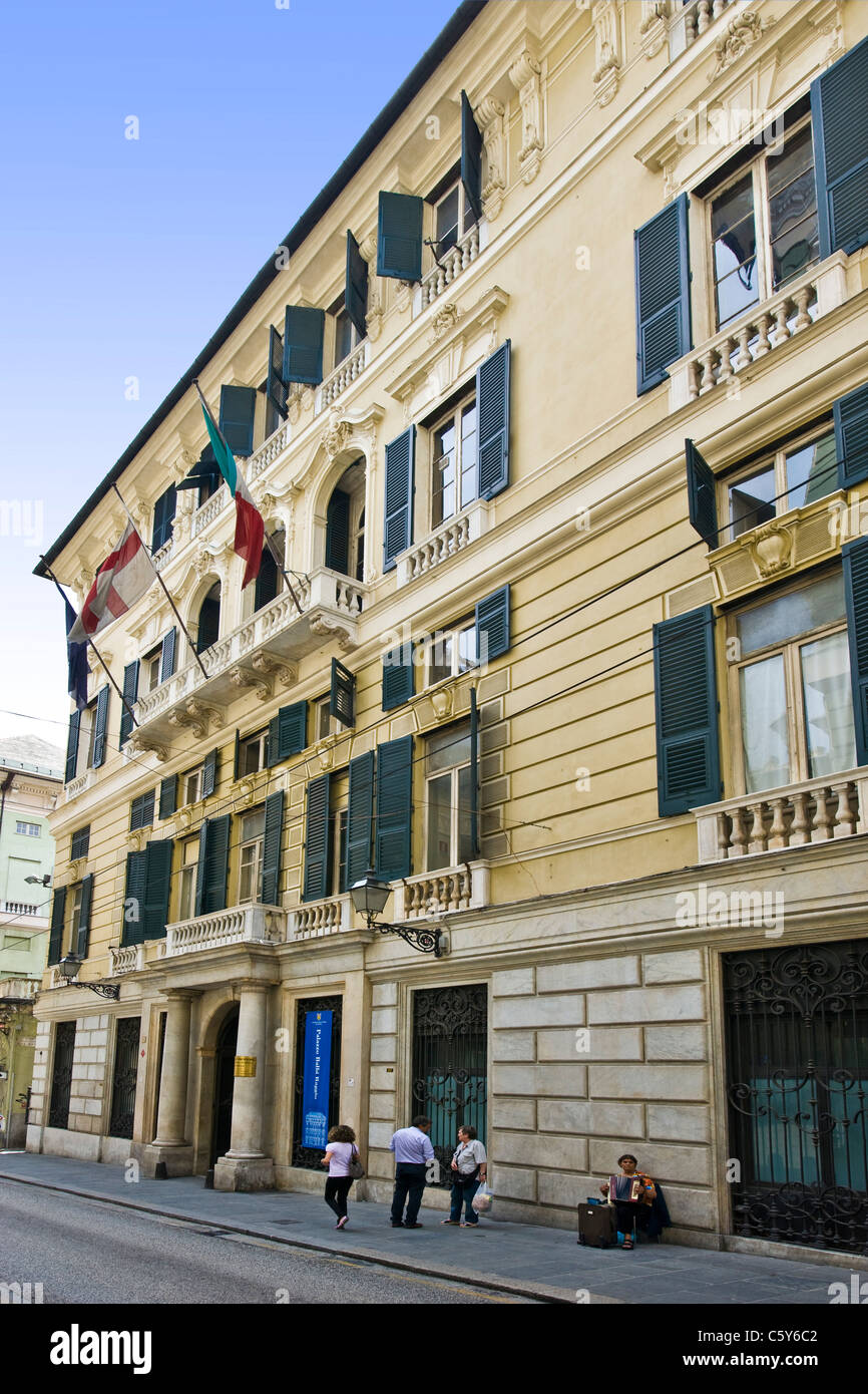 Palazzo Balbi Raggio, Balbi Raggio palace, Genoa, Liguria, Italy Stock ...