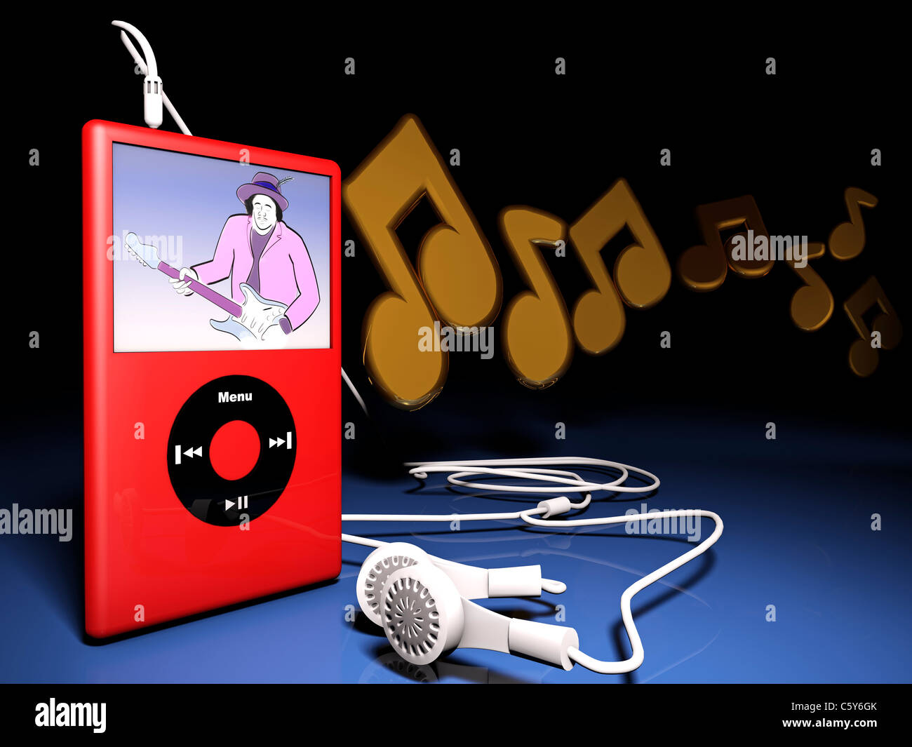 Ipod music notes hi-res stock photography and images - Alamy