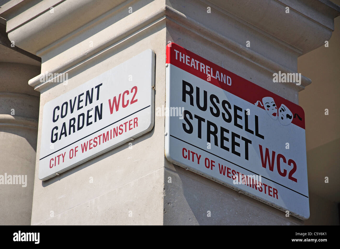 Covent Garden street signs, Covent Garden, West End, City of ...