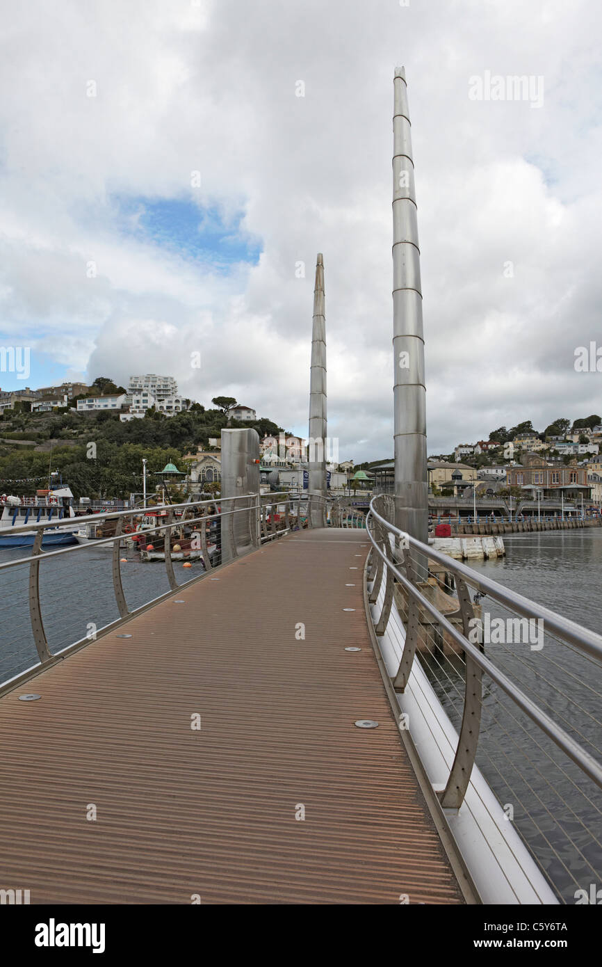 Torquay harbour lift bridge South Devon Stock Photo - Alamy