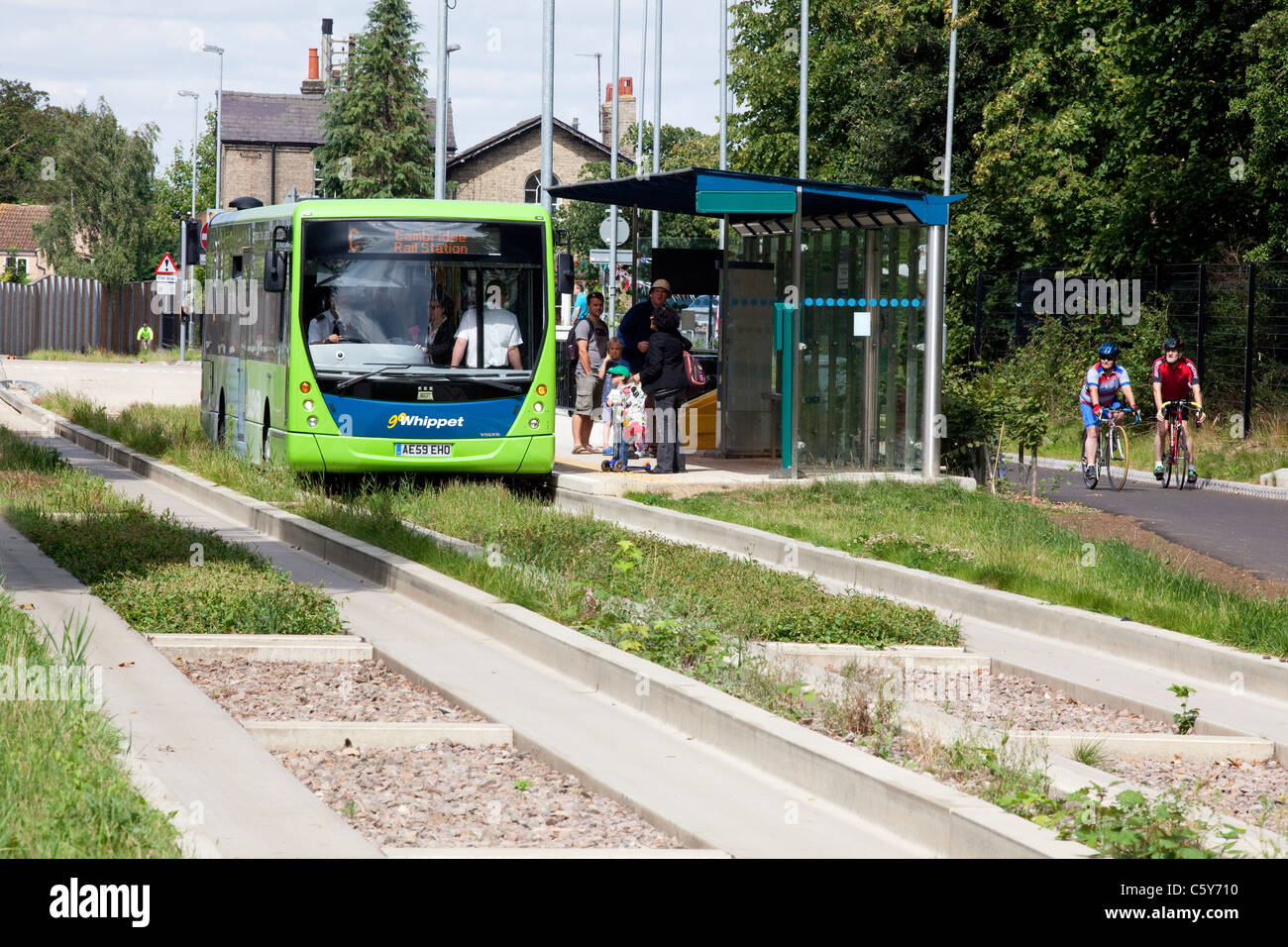 Cambridge Guided Busway connecting Cambridge, Huntingdon and St Ives ...