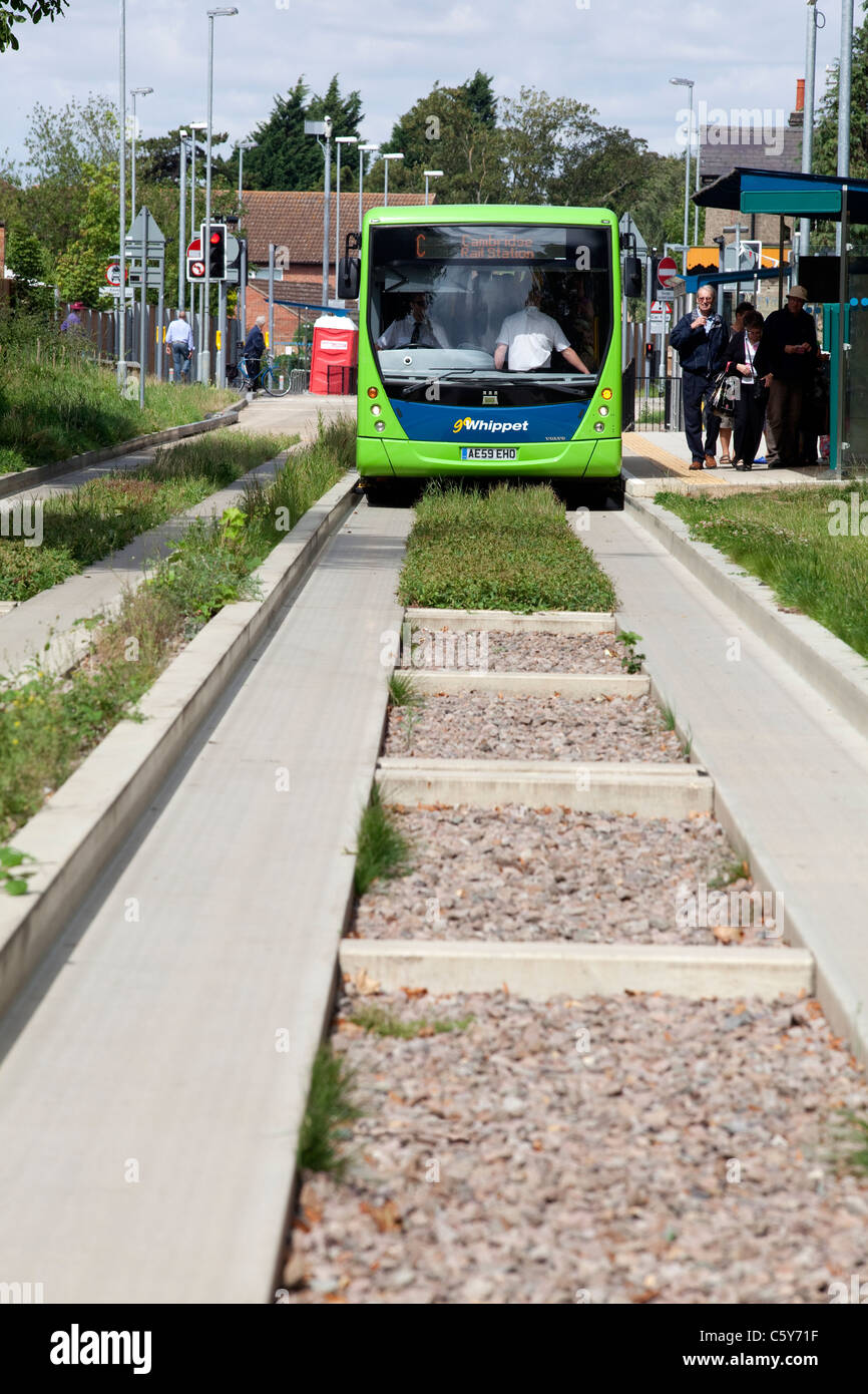 Cambridge Guided Busway connecting Cambridge, Huntingdon and St Ives ...