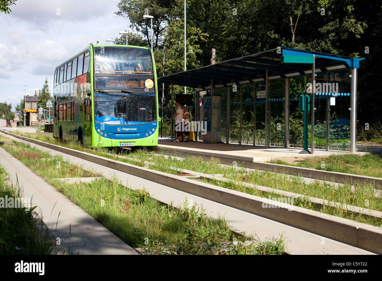 Cambridge Guided Busway connecting Cambridge, Huntingdon and St Ives ...