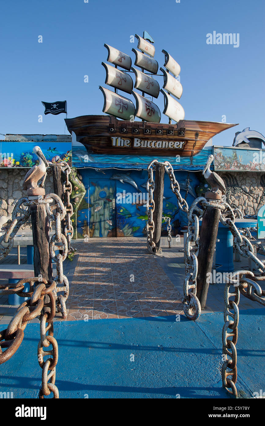 Entrance of the Buccaneer Restaurant, Noord, Aruba, Dutch Caribbean ...