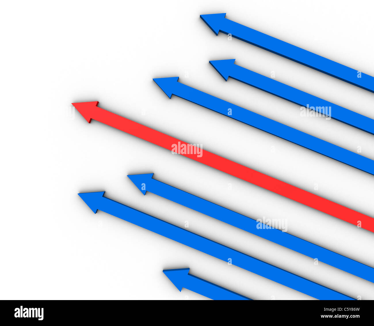 Movement direction to success. Isolated 3D image Stock Photo - Alamy