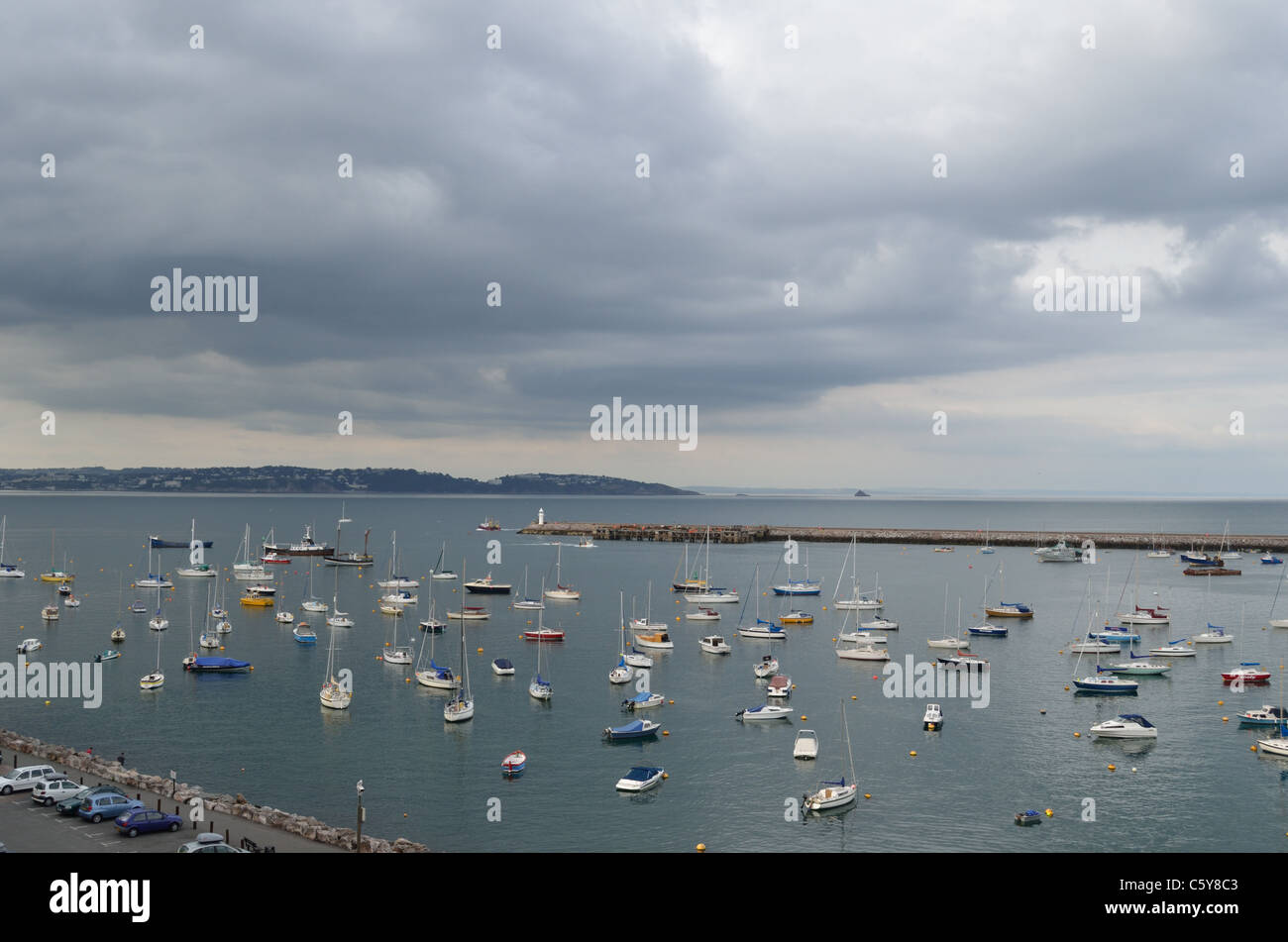 Brixham Harbour From Overgang Stock Photo - Alamy