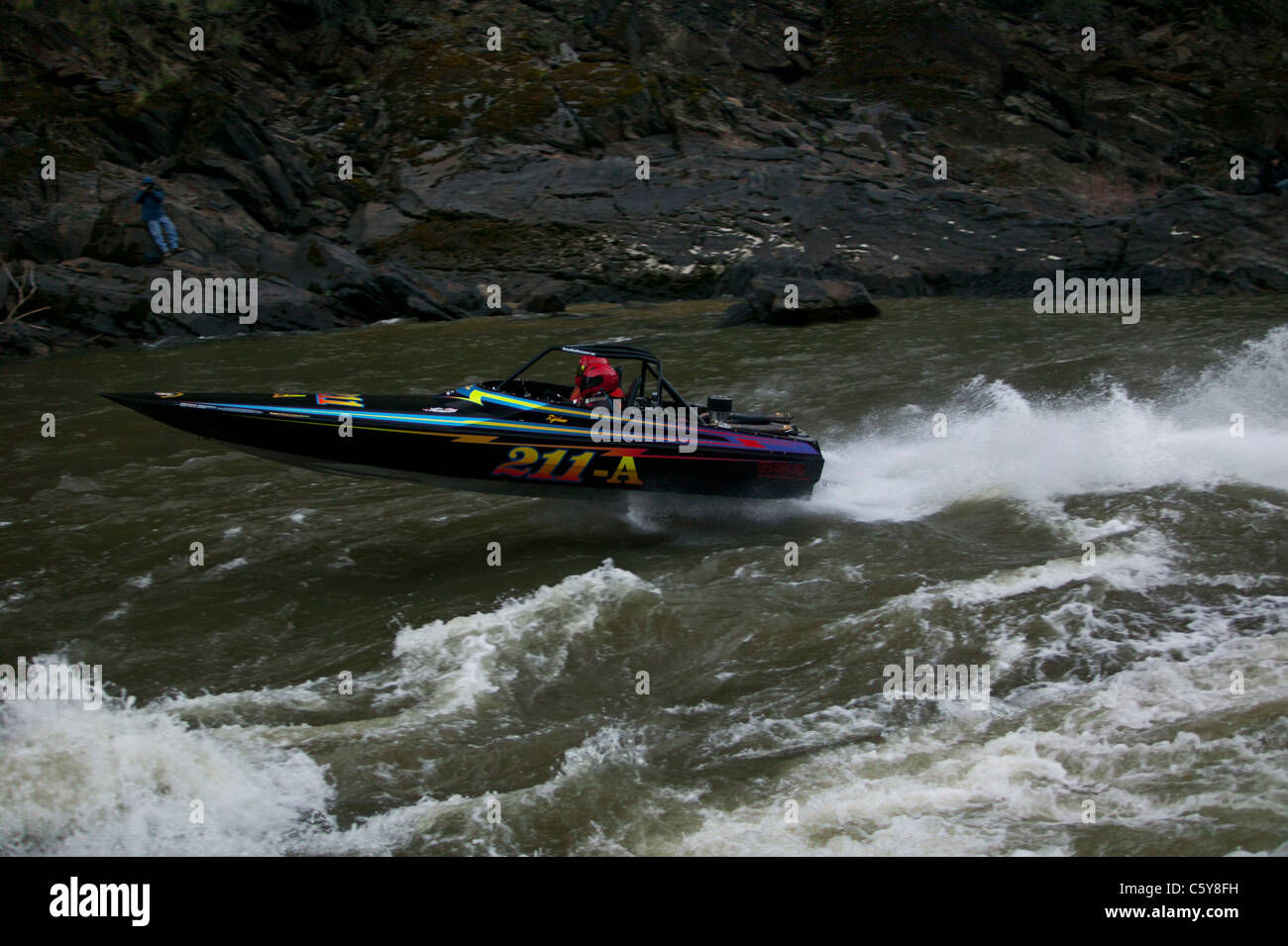 Salmon River Jet Boat race, Riggins, Idaho Stock Photo - Alamy