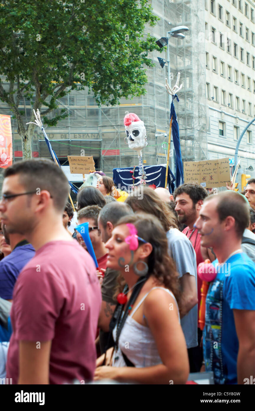 -Spanish Revolution- Demonstration 15M Movement in Barcelona, Spain ...