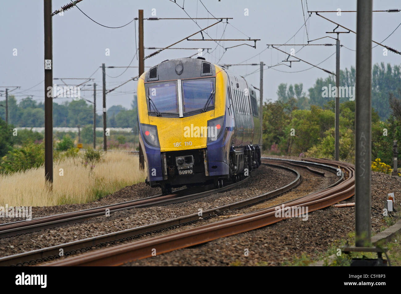 The Hull high speed train on the east coast main line Stock Photo - Alamy