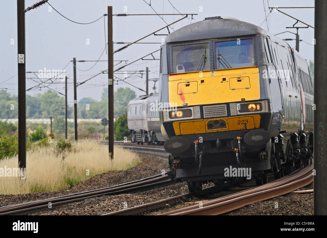 The Intercity 225 high speed train on the east coast main line Stock ...