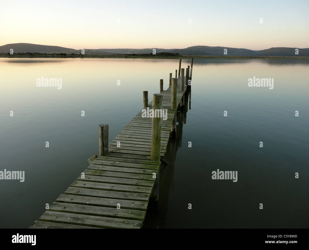 jetty in the river Stock Photo - Alamy