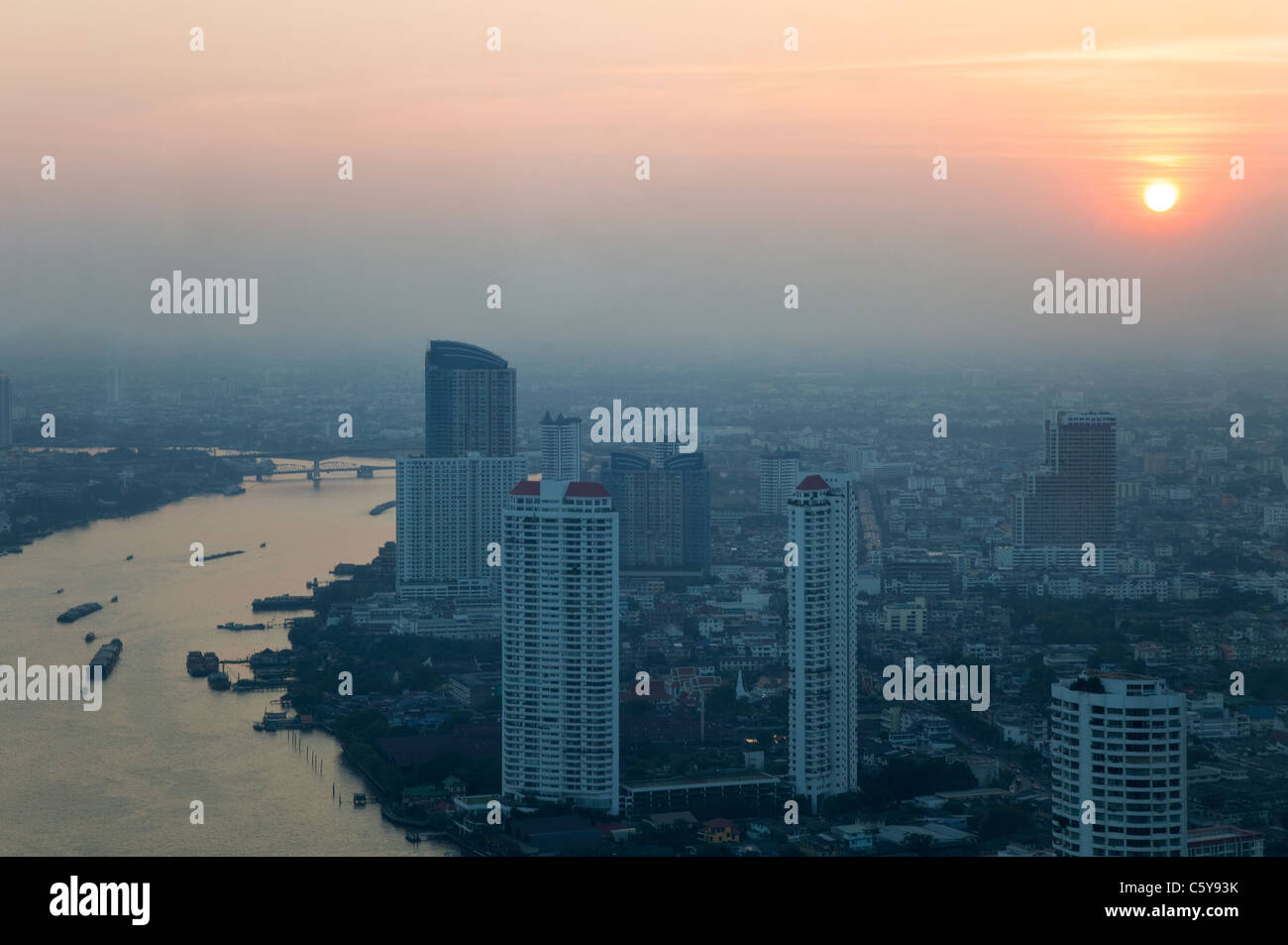 Bangkok Skyline at Sunset, Thailand Stock Photo - Alamy