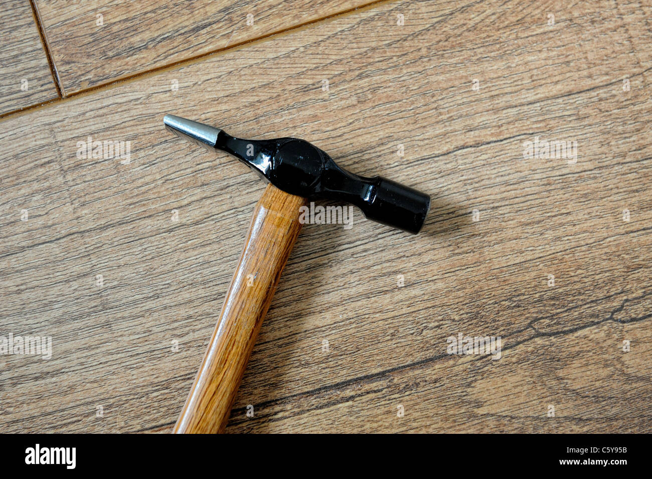 Cross Pein Hammer on a wooden floor england uk Stock Photo - Alamy
