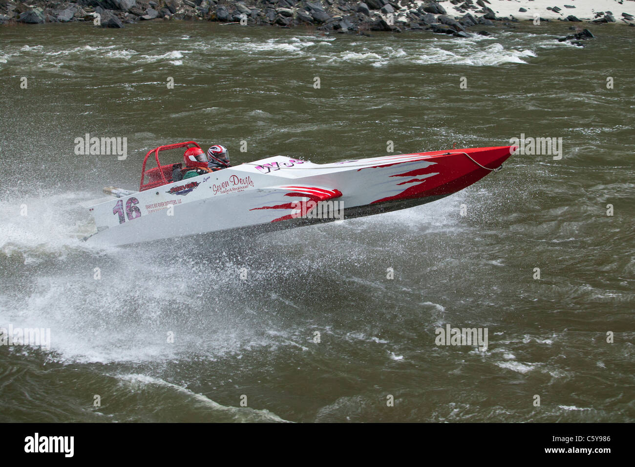 Jesse LaForest powers through Time Zone rapids in his #16 Wocket during ...