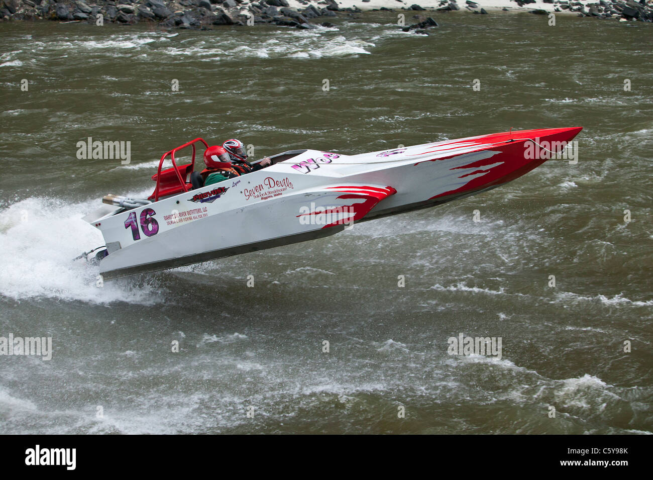 Jesse LaForest powers through Time Zone rapids in his #16 Wocket during ...