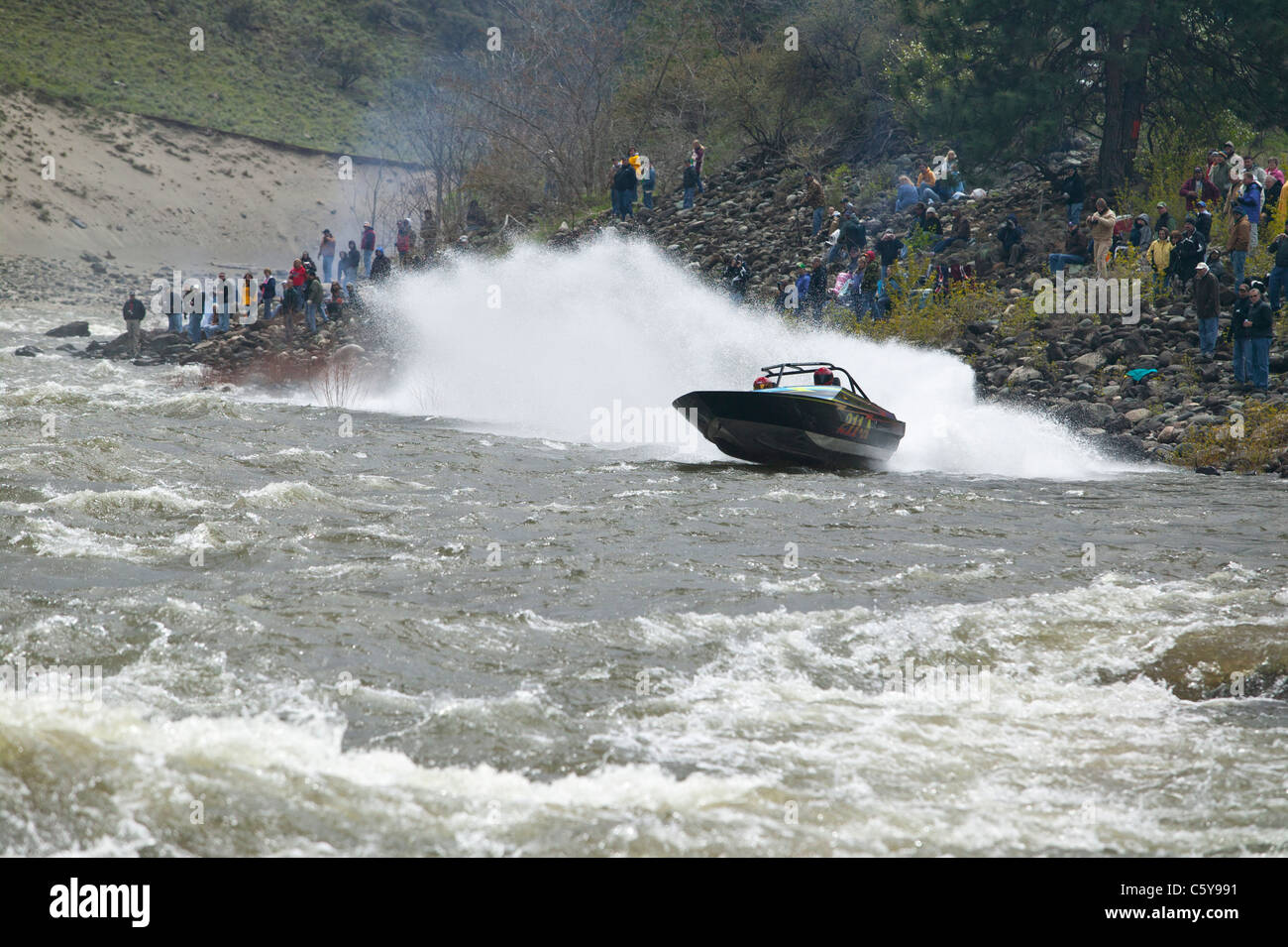Salmon River Jet Boat race, Riggins, Idaho Stock Photo - Alamy
