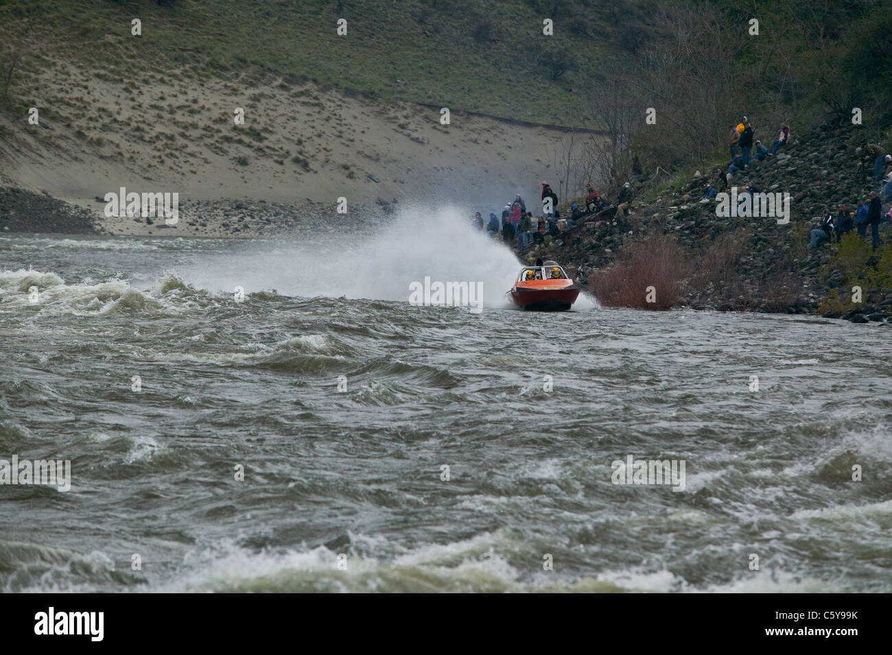 Salmon River Jet Boat race, Riggins, Idaho Stock Photo - Alamy