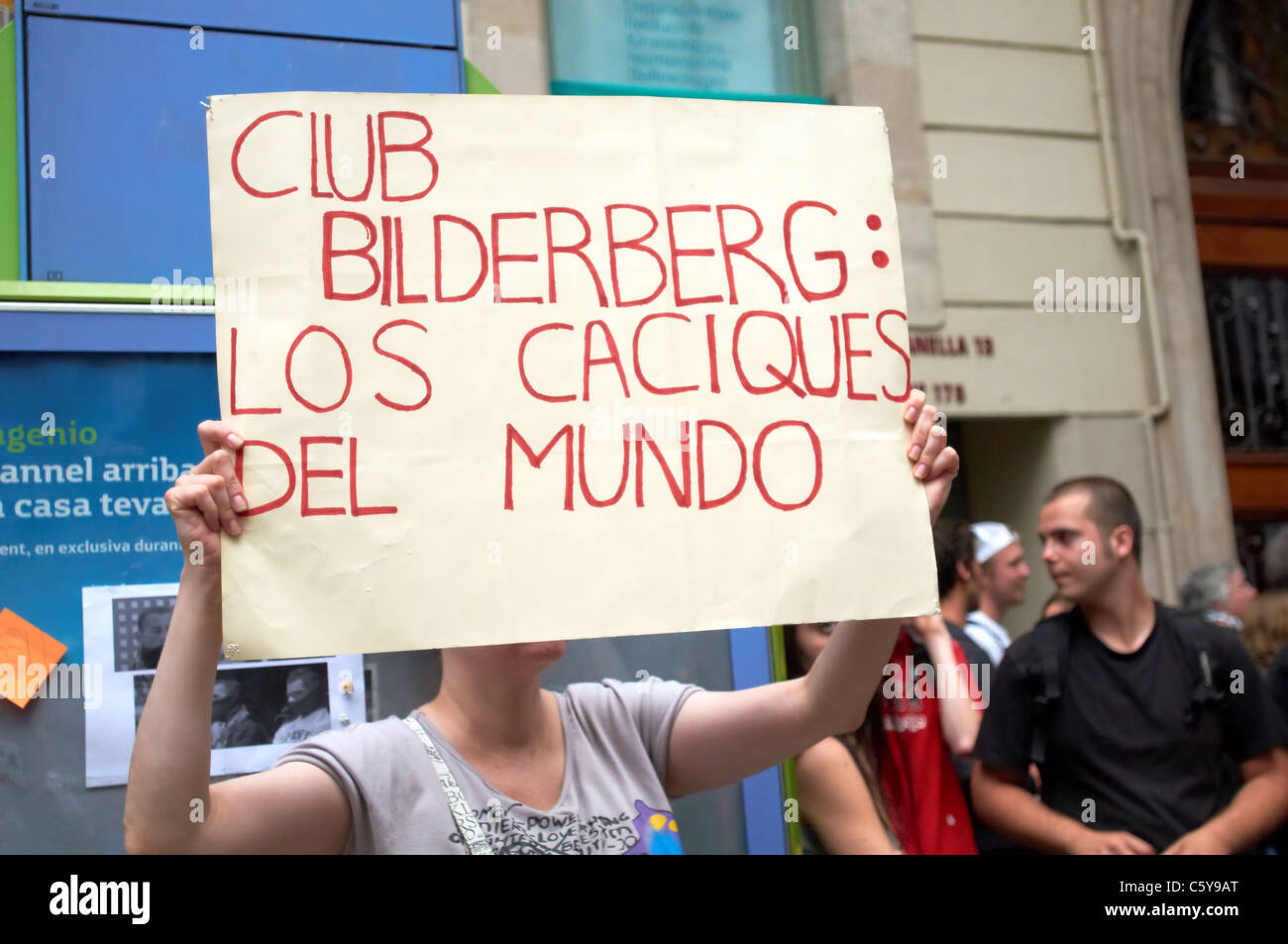 -Spanish Revolution- Demonstration 15M Movement in Barcelona, Spain ...