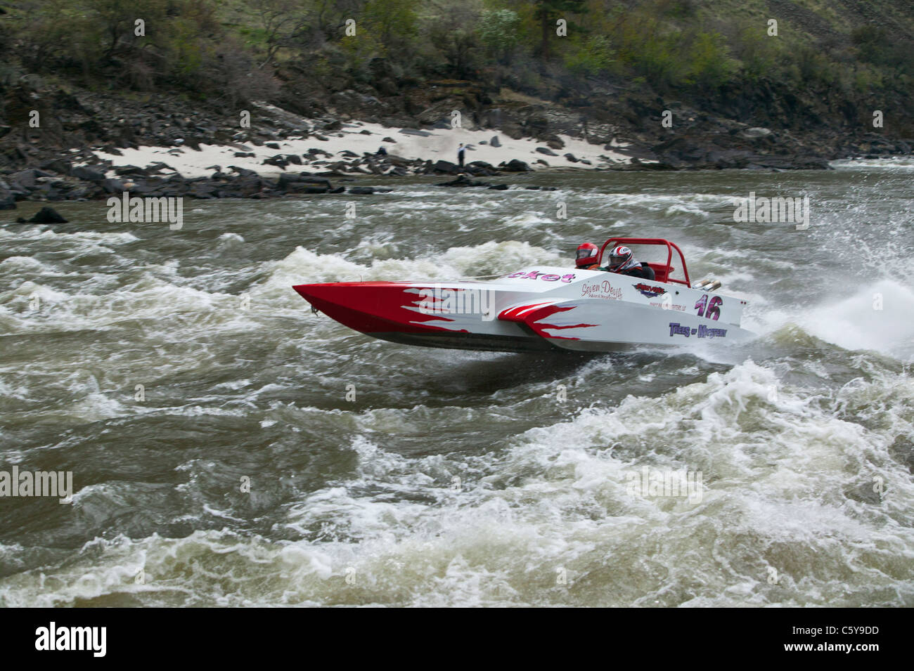 Jesse LaForest powers through Time Zone rapids in his #16 Wocket during ...