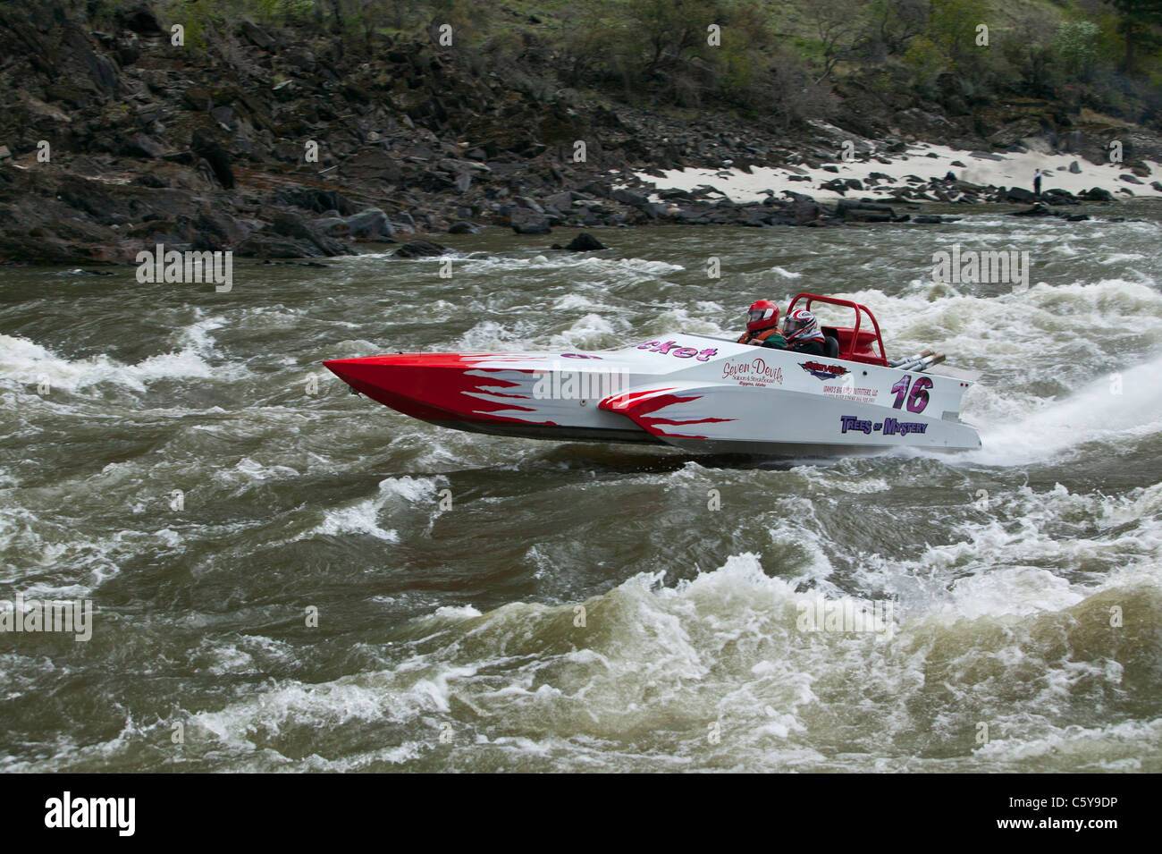 Jesse LaForest powers through Time Zone rapids in his #16 Wocket during ...