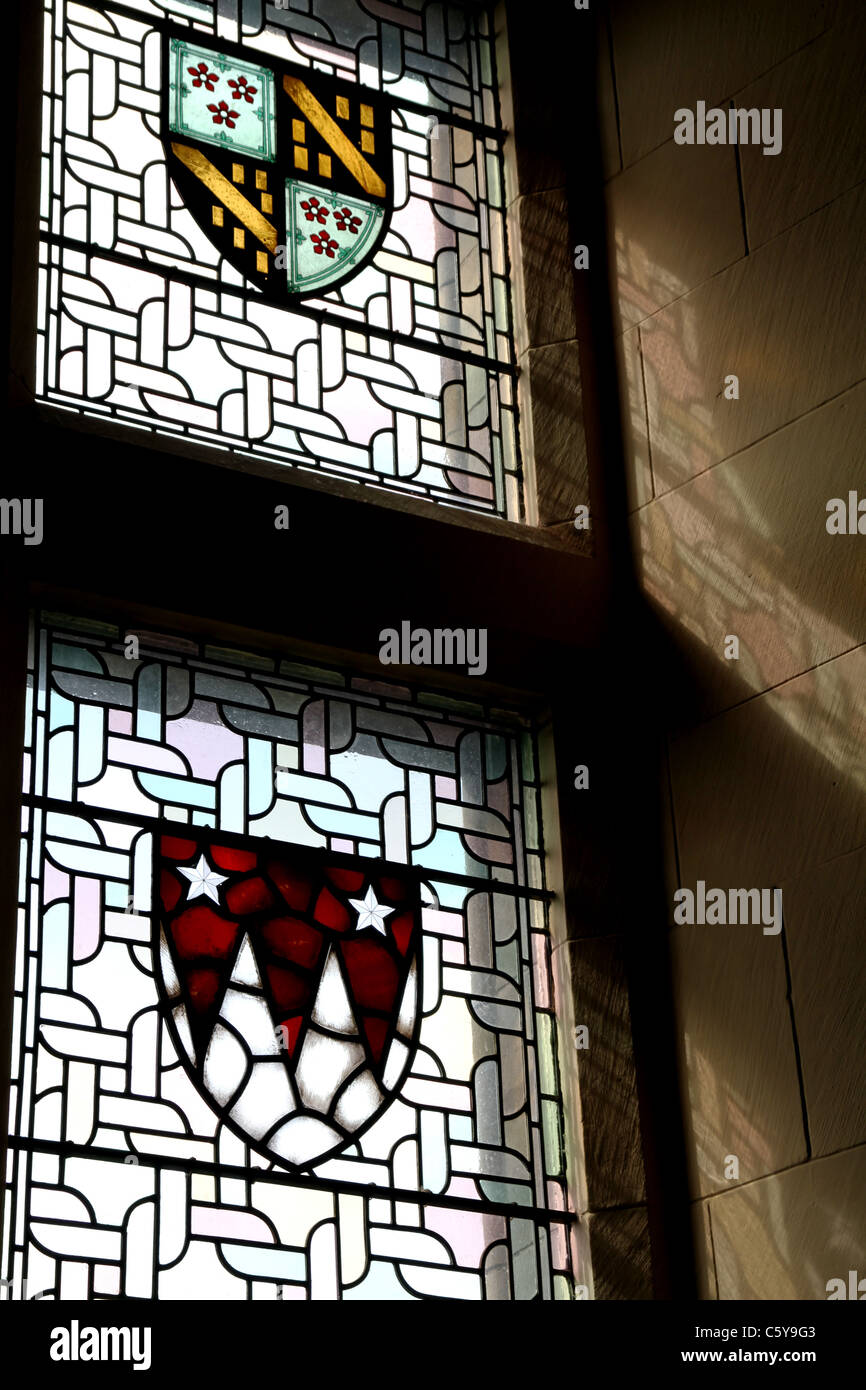 Stained glass with coat of arms hi-res stock photography and images - Alamy