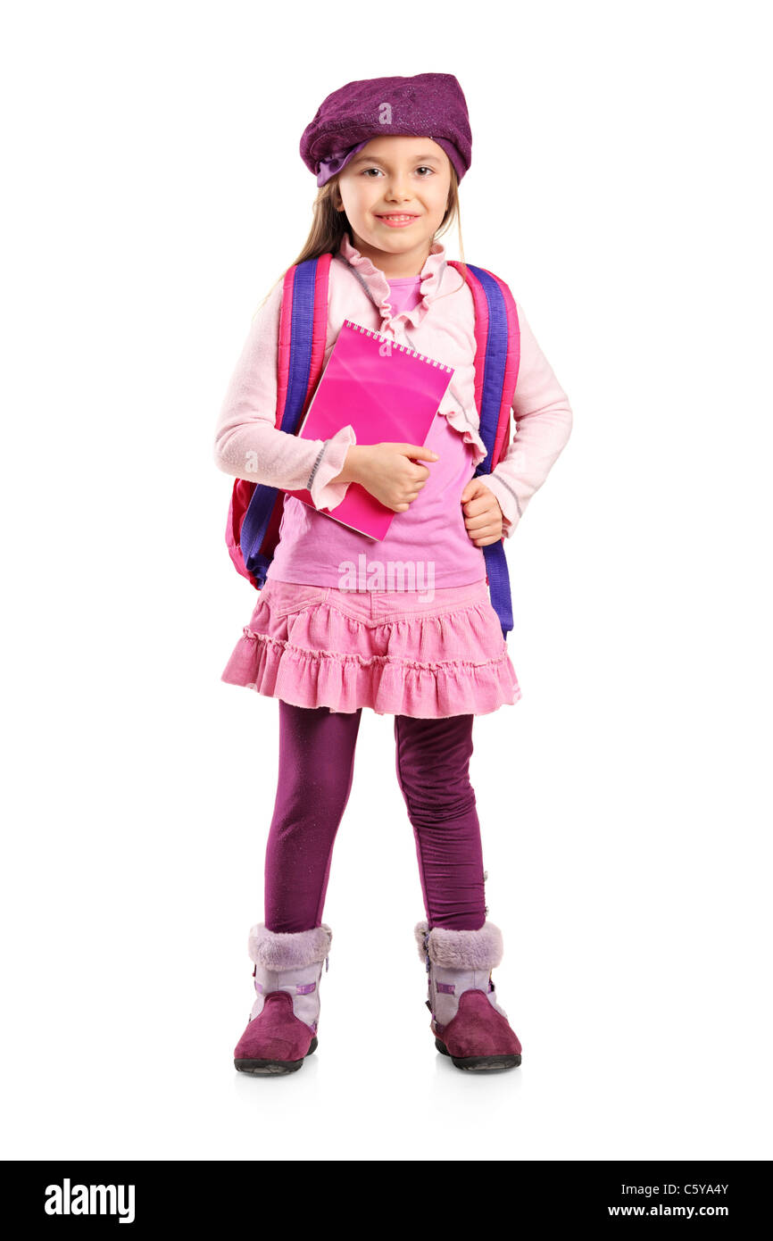 Girl with a notebook Cut Out Stock Images & Pictures - Alamy