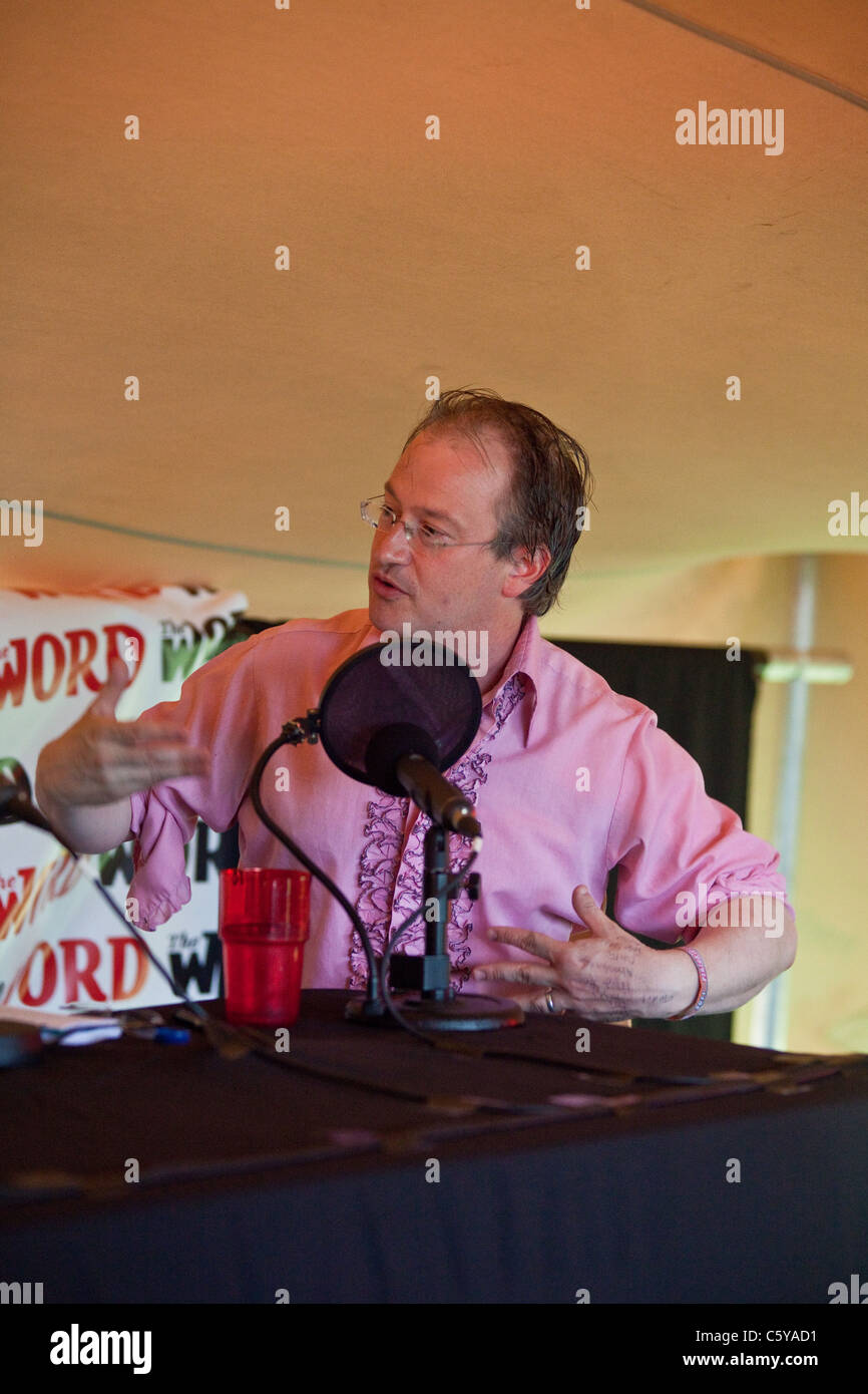 Robin Ince being interviewed in the Word Lounge, Latitude Festival 2011 ...