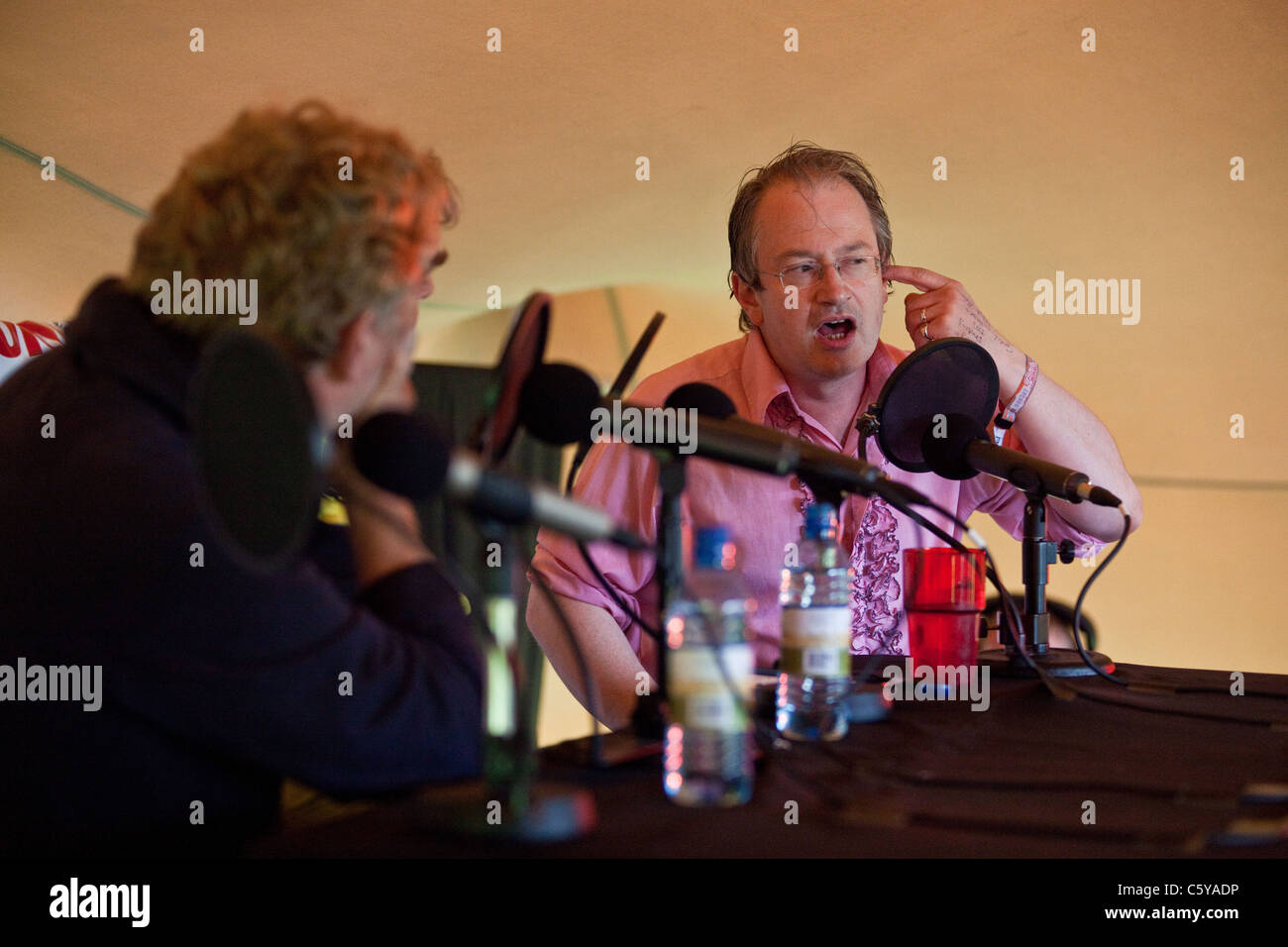 Robin Ince being interviewed in the Word Lounge, Latitude Festival 2011 ...