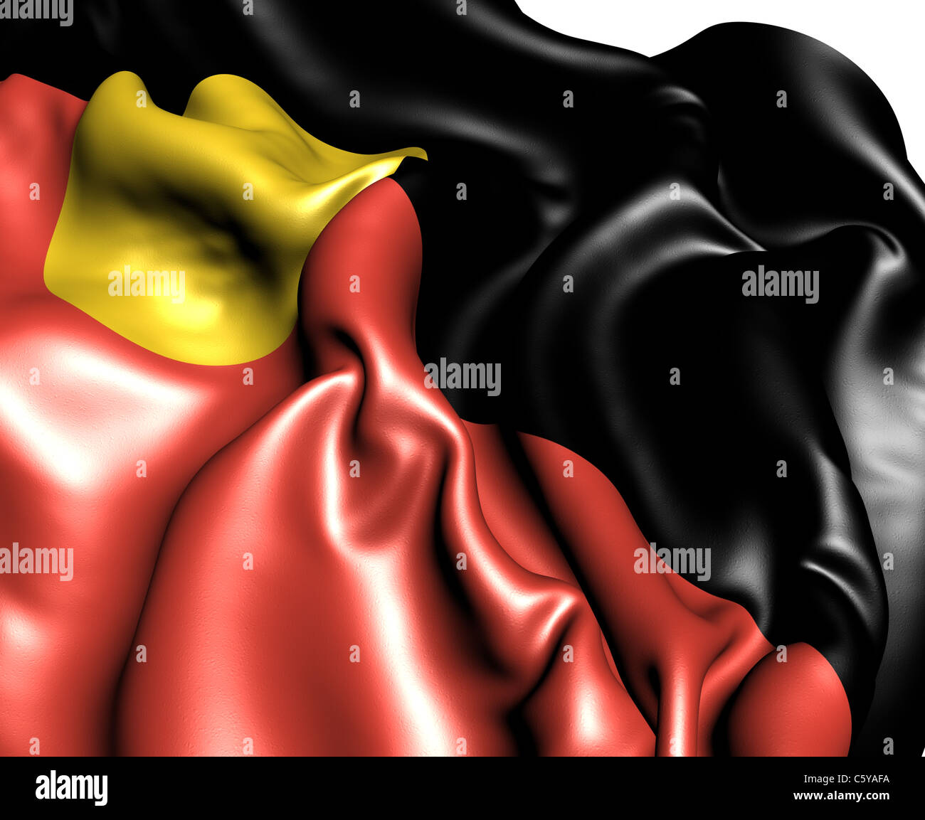 Australian Aboriginal Flag. Close up Stock Photo - Alamy