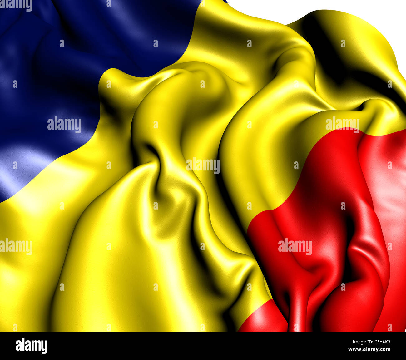 Flag of Chad. Close up Stock Photo - Alamy