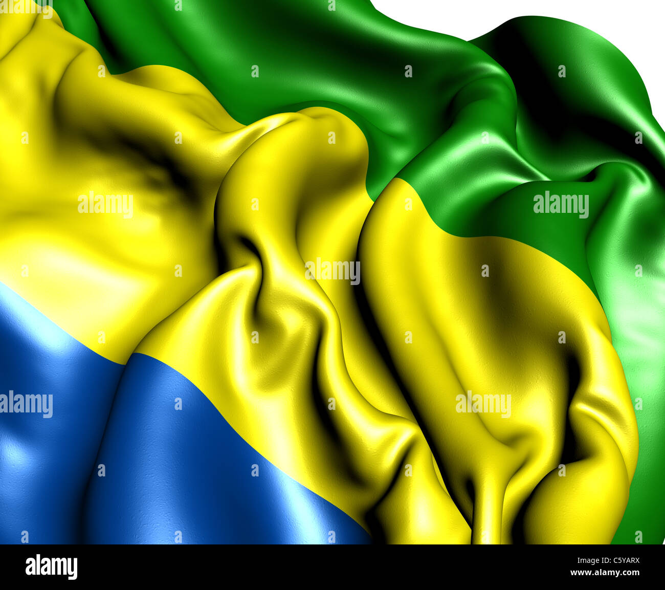Flag of Gabon. Close up Stock Photo - Alamy