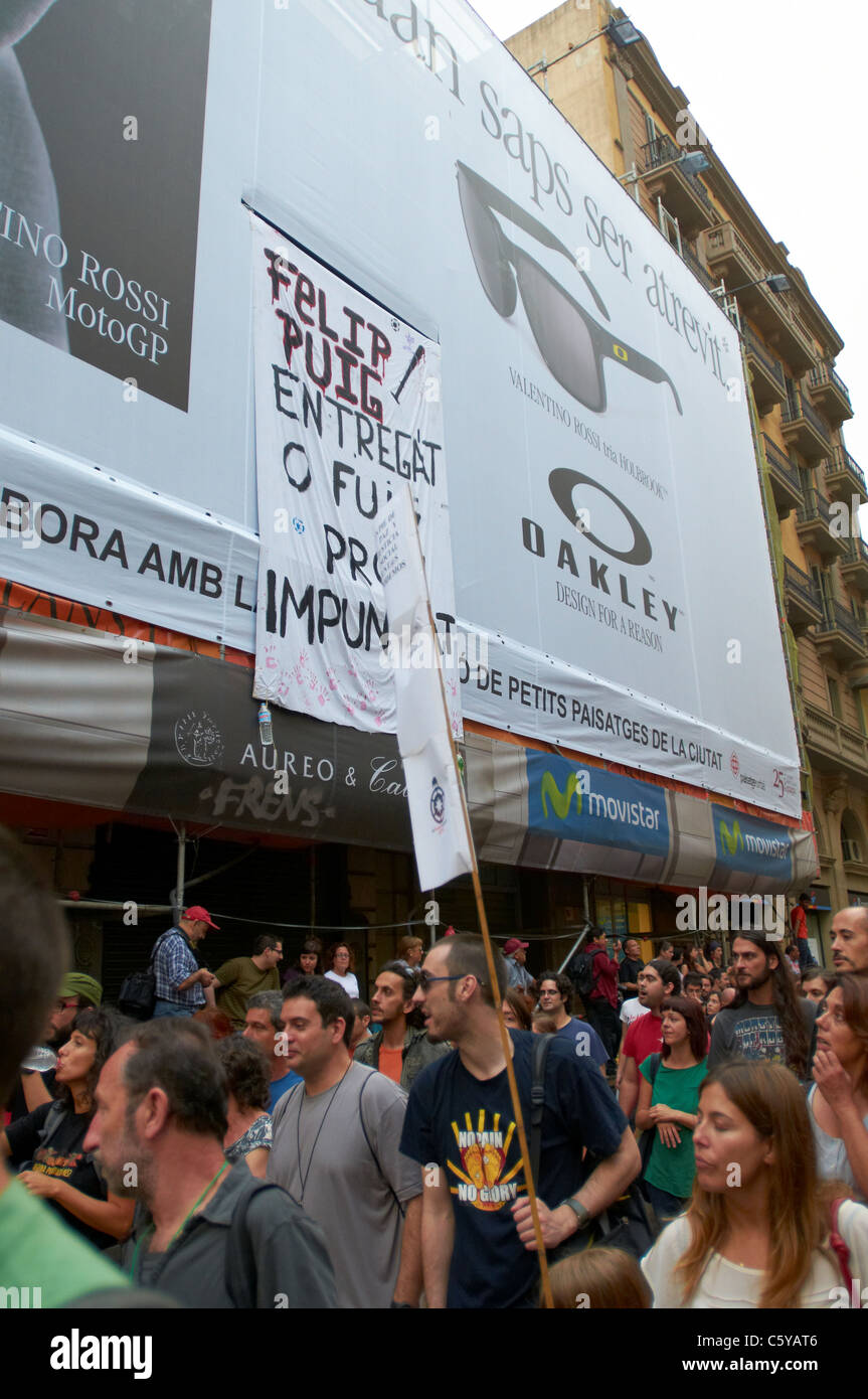 -Spanish Revolution- Demonstration 15M Movement in Barcelona, Spain ...