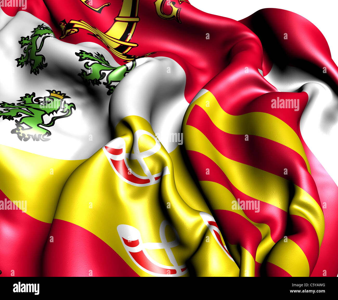 Flag of Liege. Close up Stock Photo - Alamy