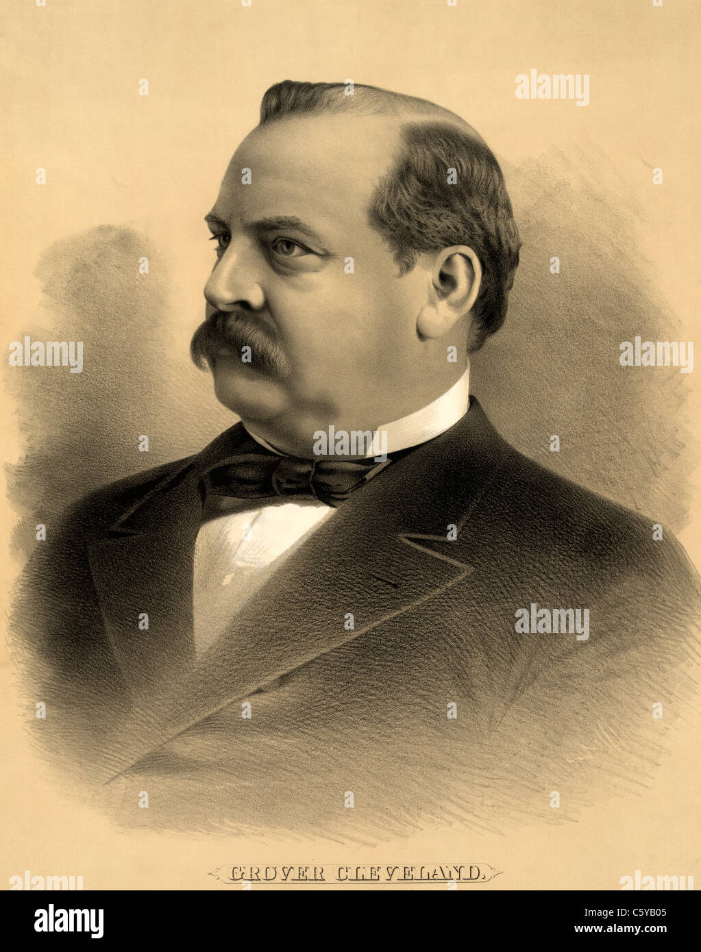 President grover cleveland portrait hi-res stock photography and images ...