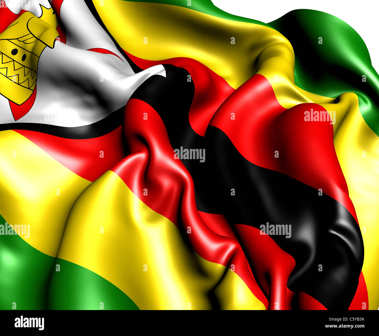 Zimbabwe national flag full hi-res stock photography and images - Alamy