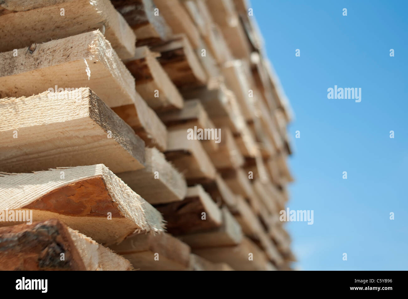 Timber. Planks and beams arranged Stock Photo - Alamy