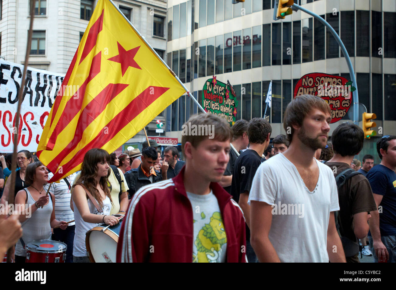 -Spanish Revolution- Demonstration 15M Movement in Barcelona, Spain ...