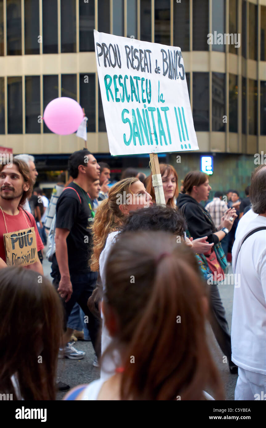 -Spanish Revolution- Demonstration 15M Movement in Barcelona, Spain ...