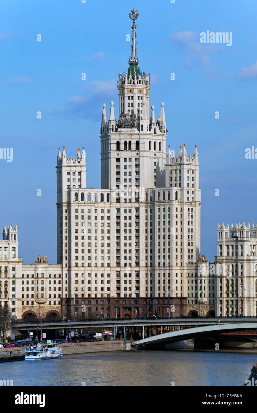 High-rise building on Kotelnicheskaya embankment in Moscow, Russia ...