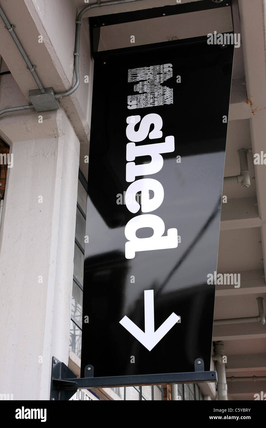 The new M Shed Museum overhead sign in Bristol Stock Photo - Alamy