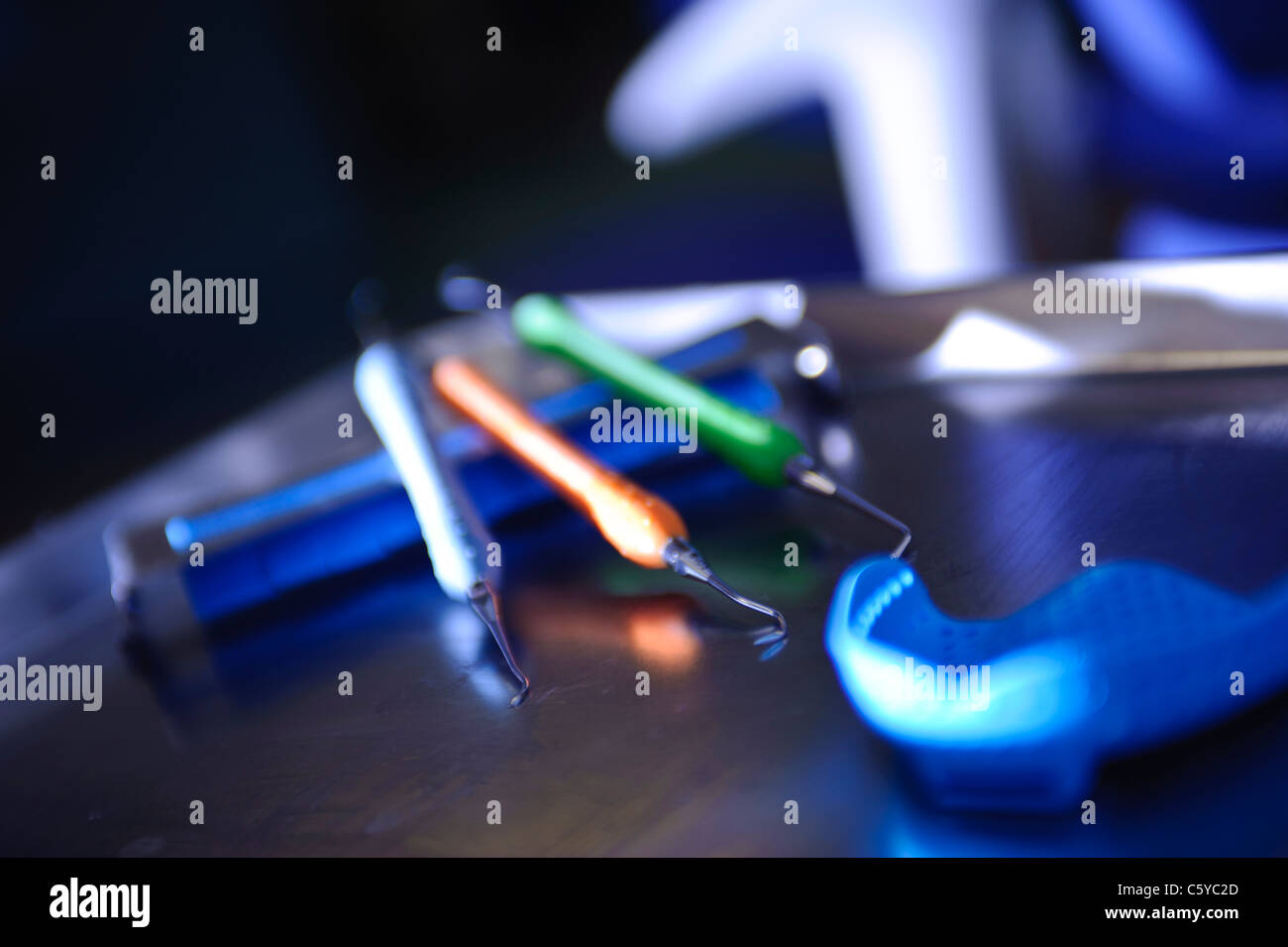 Sharp pointed sickle contra angled dental probes for dentists and gum ...