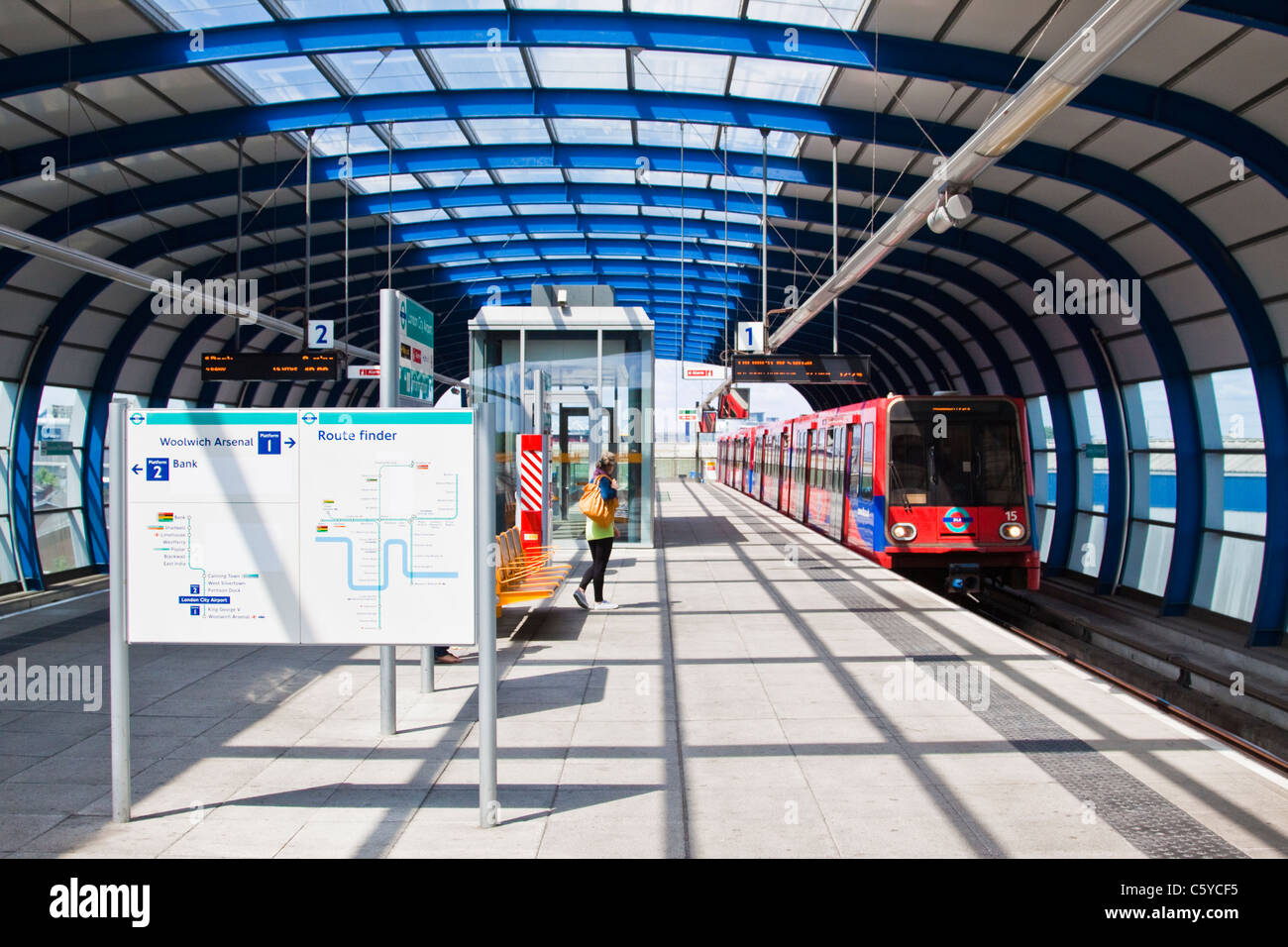 DLR Station Platform, London City Airport Stock Photo - Alamy