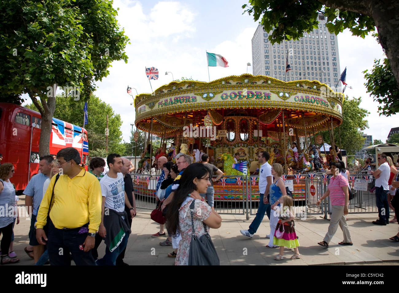 Carousel on South Bank Stock Photo - Alamy