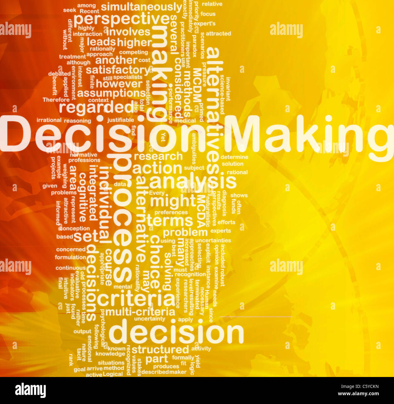 Background concept wordcloud illustration of decision making ...
