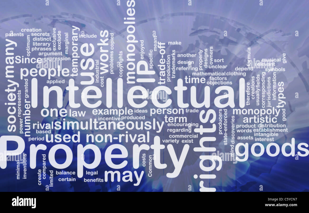 Background concept wordcloud illustration of intellectual property ...
