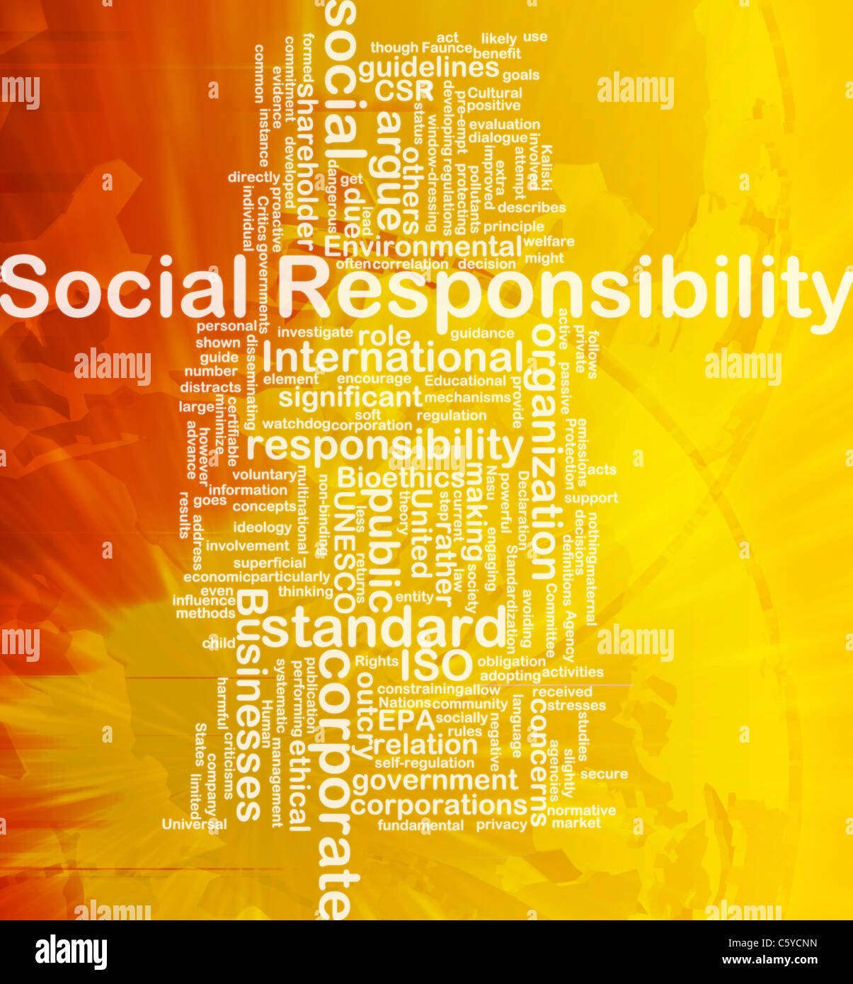 Background concept wordcloud illustration of social responsibility ...
