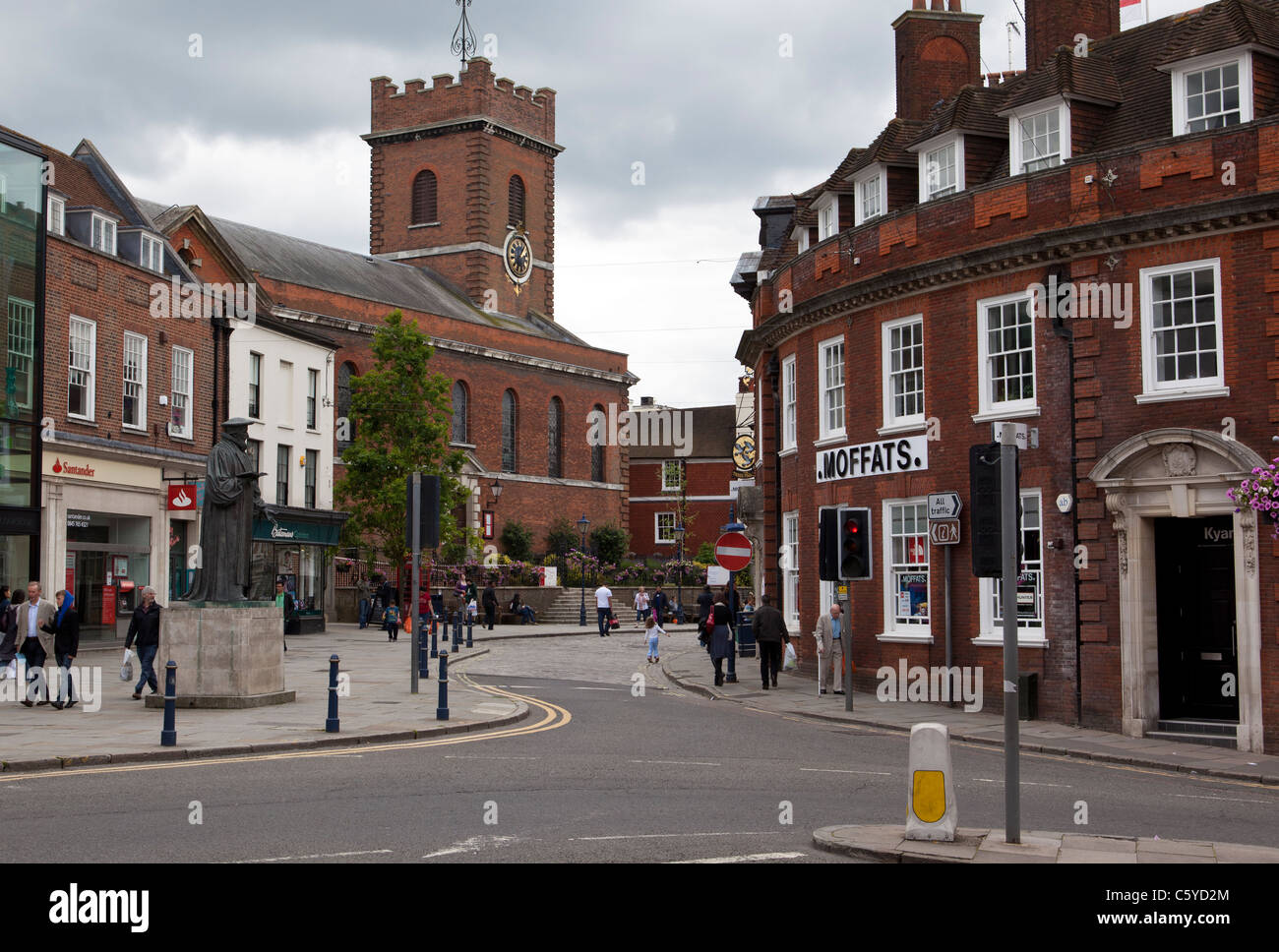 Street scene of downtown Guildford, Surrey, England Stock Photo - Alamy